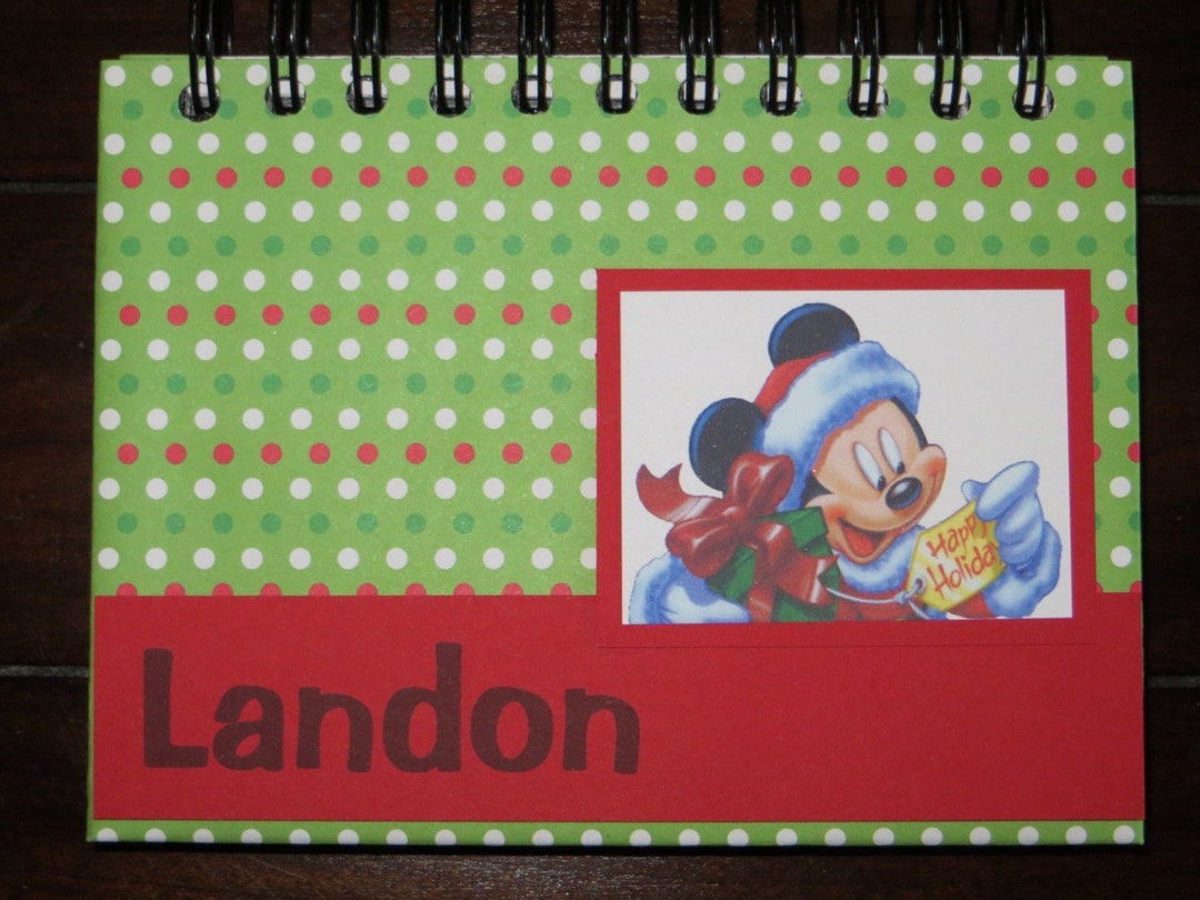 Personalized Disney Autograph & Photo Book - Mickey Mouse - Christmas ...