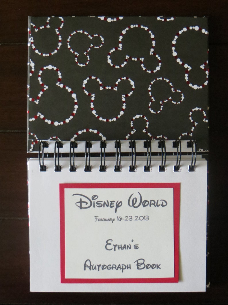 Personalized Disney Autograph & Photo Book Mickey Mouse - Etsy