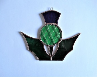 Scottish Thistle Stained Glass Pattern PDF - Etsy