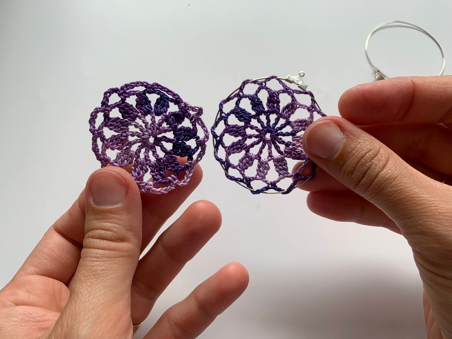 Scalable Crochet Pattern Crochet Hoop Earrings PDF Tutorial - Etsy