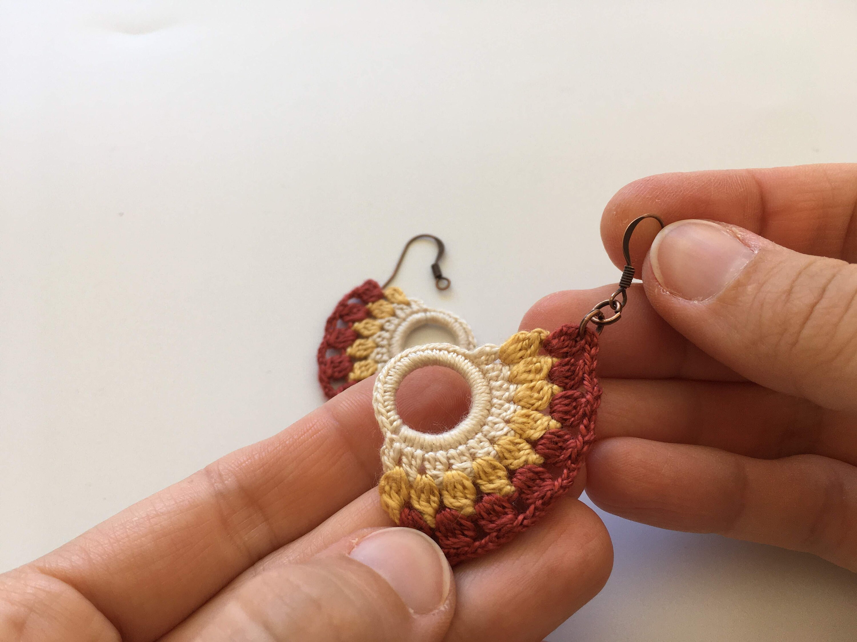 DIY Fan Earrings Crochet Pattern, Instant Download Crochet Tutorial ...
