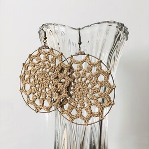 DIY Mandala Earrings Crochet Pattern, Instant Download Jewelry Making ...