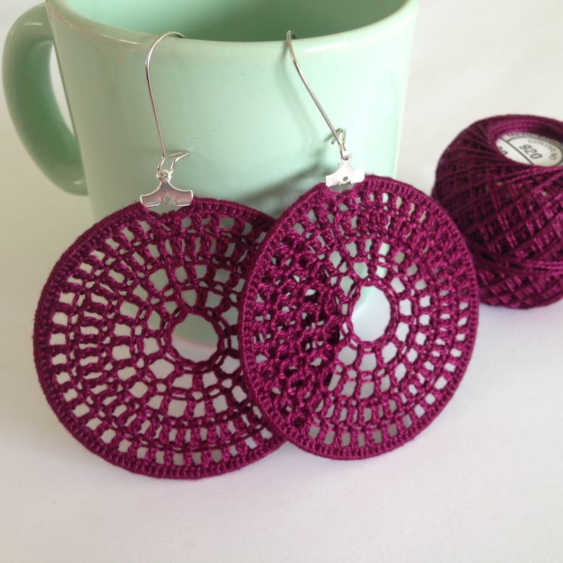 Bundle of 4 Crochet Hoop Earrings PDF Tutorials Instant - Etsy