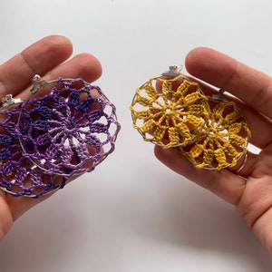 Scalable Crochet Pattern, Crochet Hoop Earrings PDF Tutorial, Crochet ...