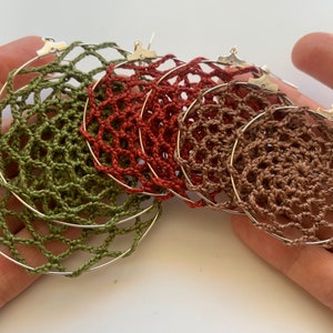 Beginner Friendly Scalable Crochet Pattern, Crochet Hoop Earrings PDF ...