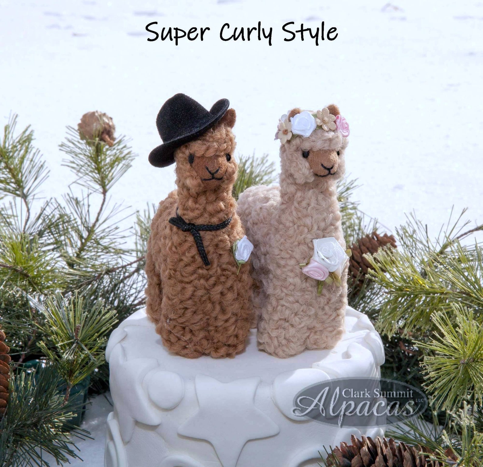 Alpaca Bride Groom Unique Wedding Cake Topper For Llama Etsy