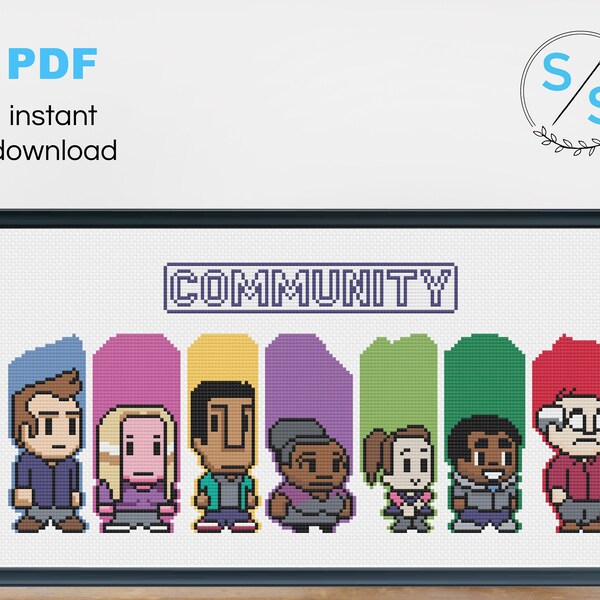 8 Bit Cross Stitch - Etsy