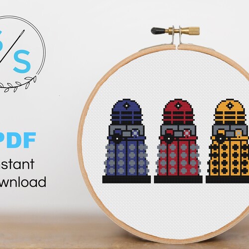 TARDIS Doctor Who Cross Stitch Pattern Instant Download - Etsy