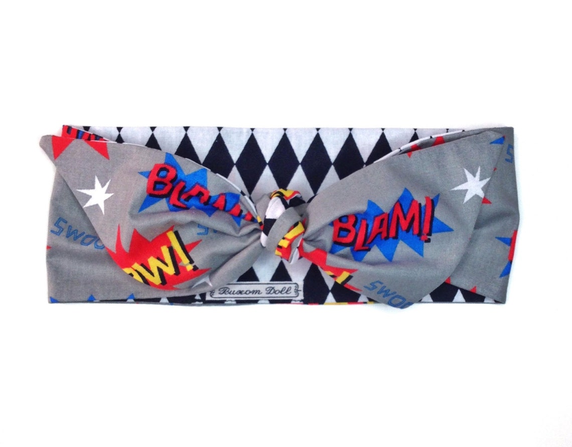 Comic Book Bam! Reversible Bandana - Pinup- Rockabilly - 1950s Inspired ...
