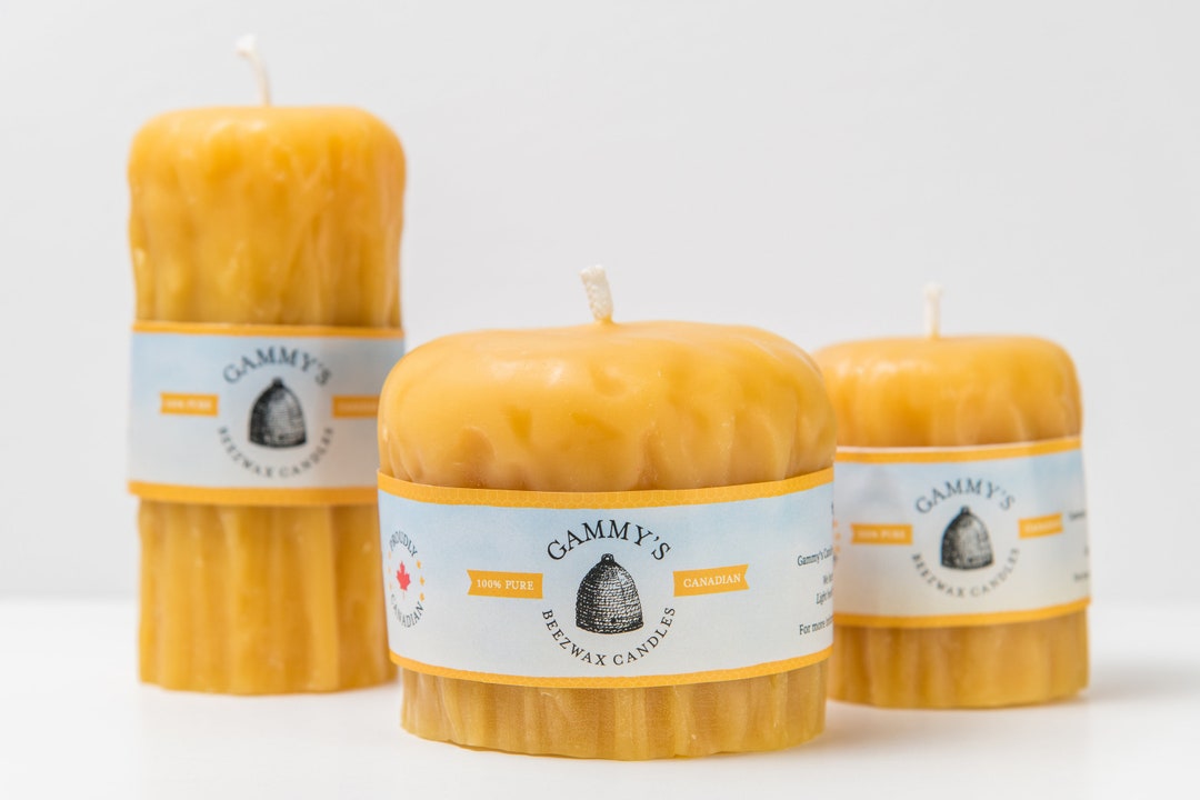 Rustic Trio Beeswax Candles Pack - 100% Pure - Etsy