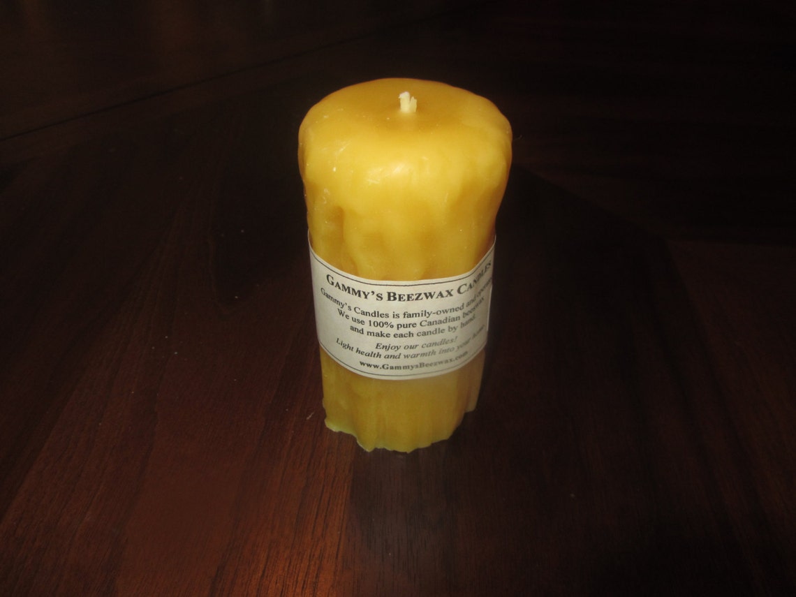 2.3x5 Rustic Beeswax Candle 100% Pure - Etsy