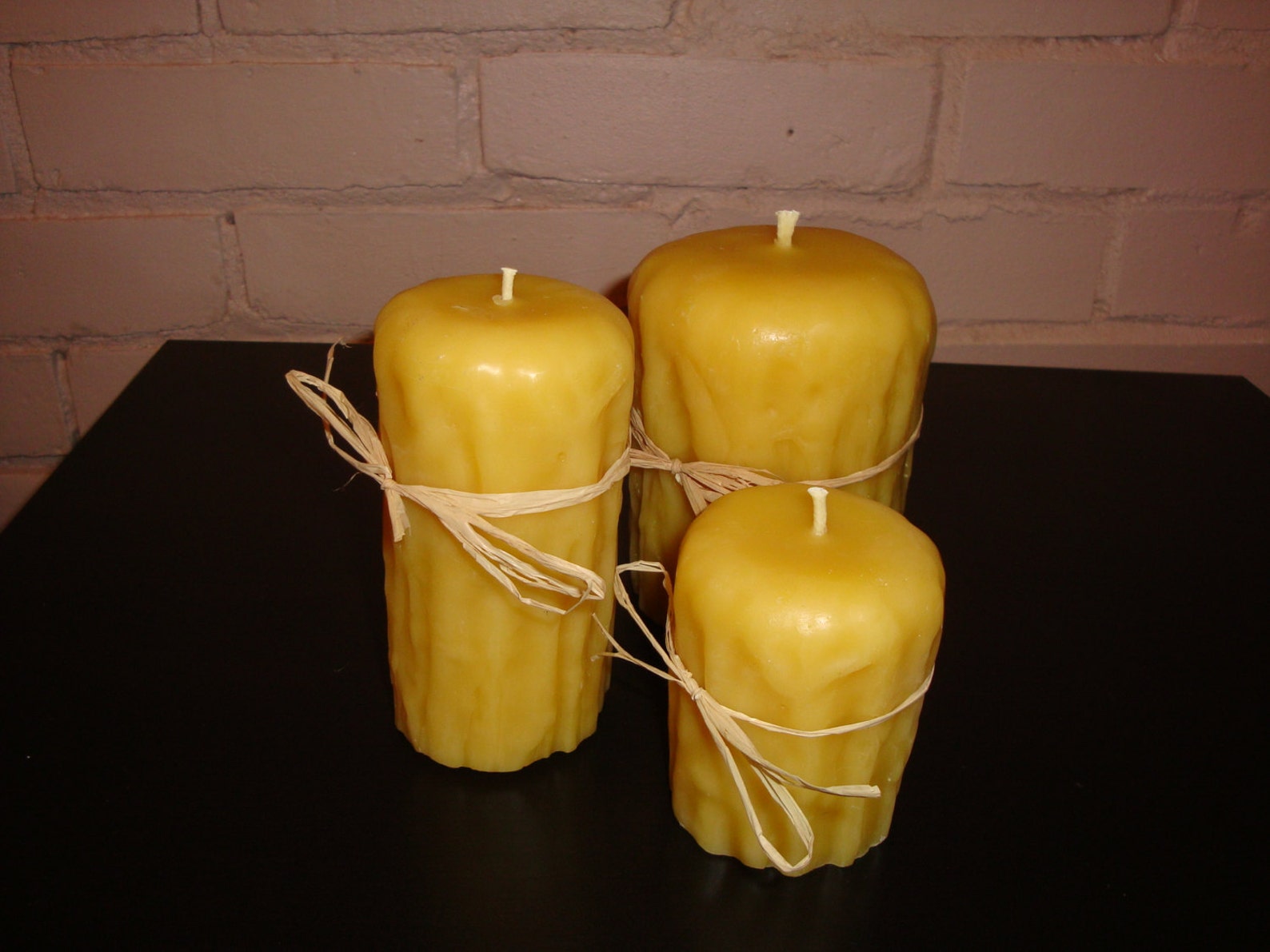 2.3x5 Rustic Beeswax Candle 100% Pure - Etsy