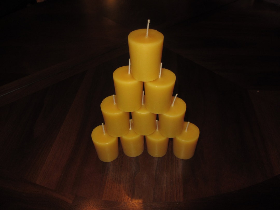 72 Votive Candles 100% Pure Natural Beeswax - Etsy