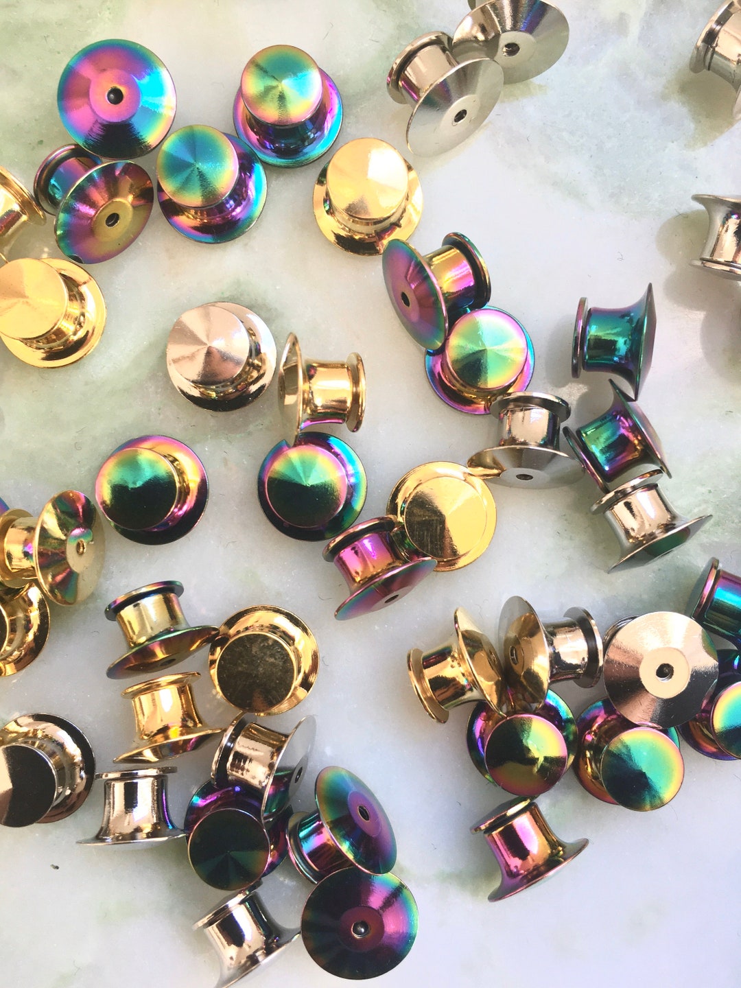 10 to 30 Extra Safe Pin Backings, Pin Metal Backings, Metal Clasp ...