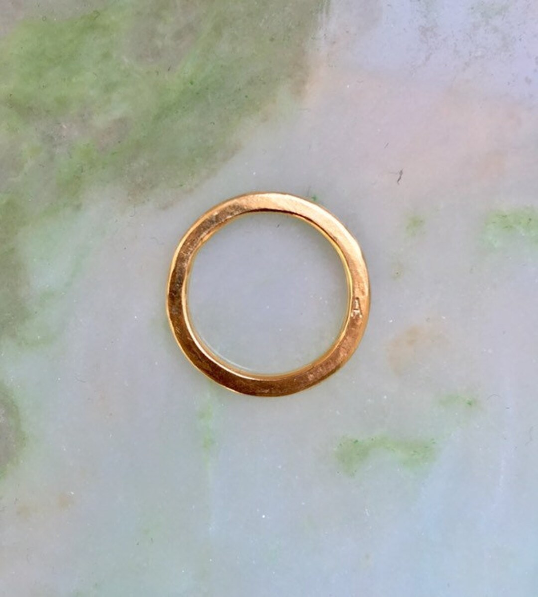 Broad Hammered Gold Ring for Men, Minimalist Wedding Band for Women ...