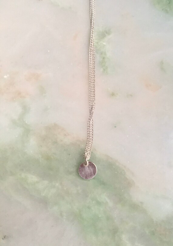 Cali Necklace Eco Sterling Silver Coin Necklace Minimalist Round Pendant Christmas Gift for Her Cold Weather Accessories Etsy