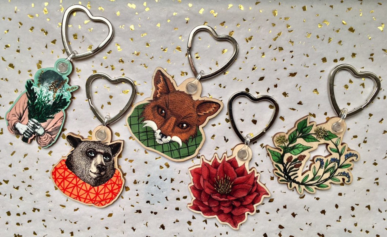 Flower Girl Keychain Floral Key Fob Christmas Gift for - Etsy