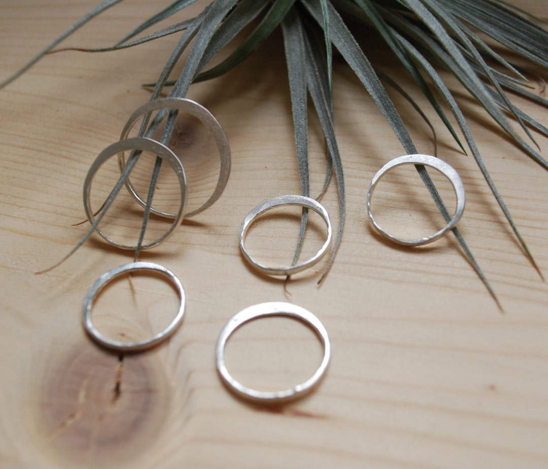 Shan Ring | Eco Sterling Silver Hammered Ring Stacking | 14k Gold Ring ...