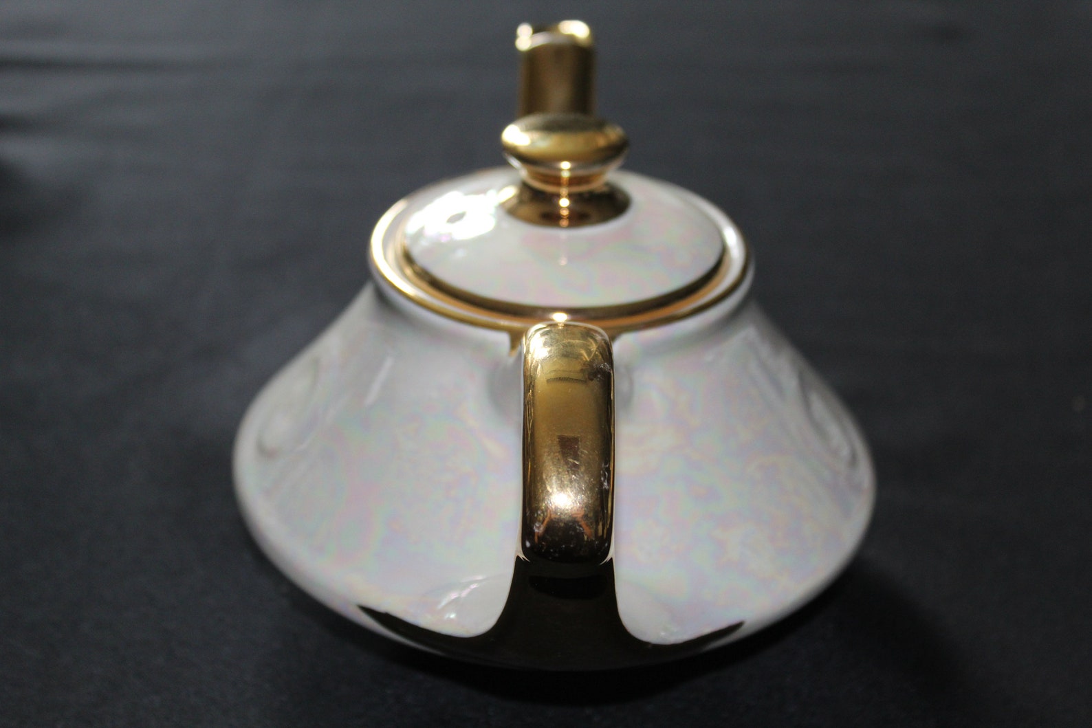 Pearl China Company Teapot Iridescent 22kt Gold Hand Decorated | Etsy