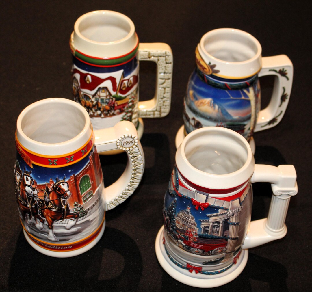 Budweiser Set of Four Collector Steins Mugs 1998-2001 - Etsy