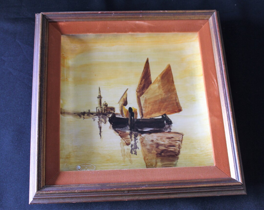 Count Agazzi Hand Reverse Painted Framed Signed Picture - Etsy