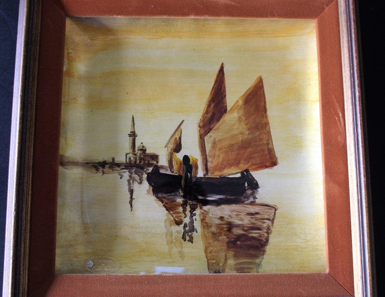 Count Agazzi Hand Reverse Painted Framed Signed Picture - Etsy