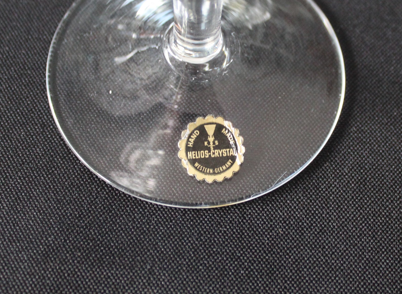 Helios West Germany Crystal Stemware With A Etched Rose Set of 4 Water ...
