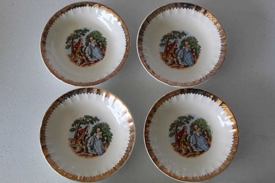 Prim Rose China Loving Couple 4 Fruit Bowls & 2 Soup Bowls | Etsy