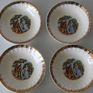 Prim Rose China Loving Couple 4 Fruit Bowls & 2 Soup Bowls - Etsy