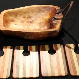 Core Root Crafts Large Bread Basket & 4 Small Individual Bread Serving ...