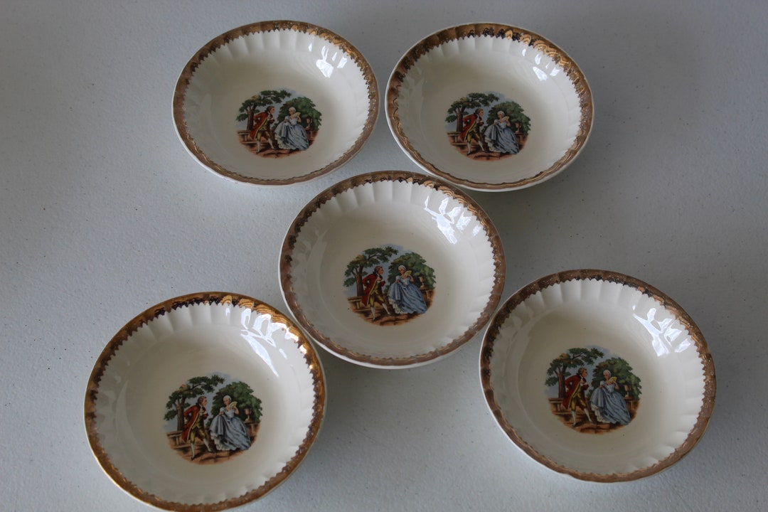 Prim Rose China Loving Couple Set of Five Bowls - Etsy