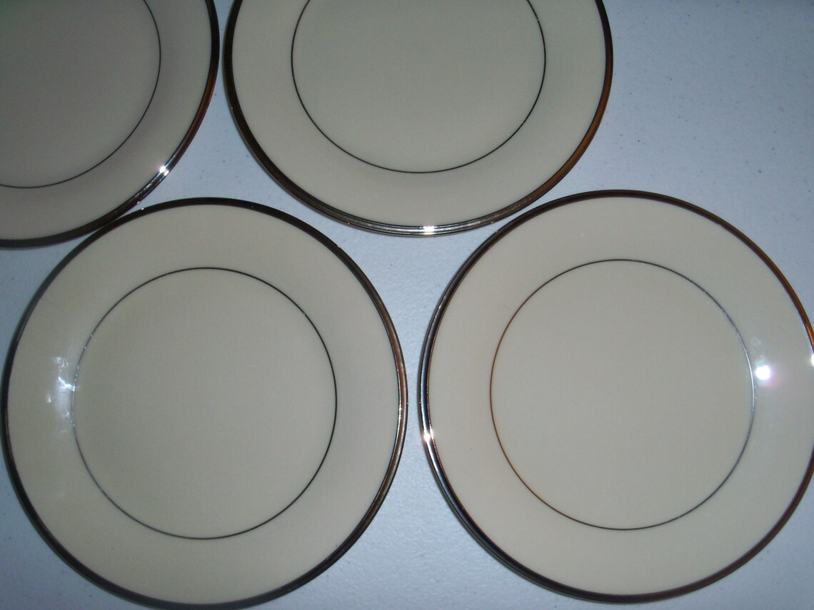Lenox Solitaire Dimension Collection Set of Four Salad Plates | Etsy