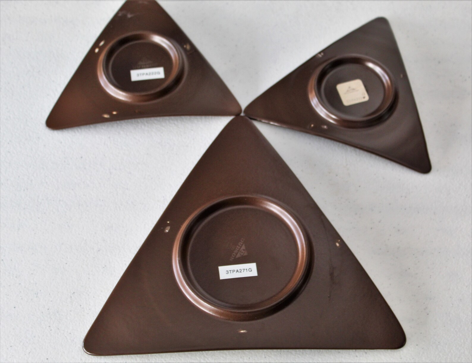 Dudson Tapa England Set of Three Triangle Plates - Etsy