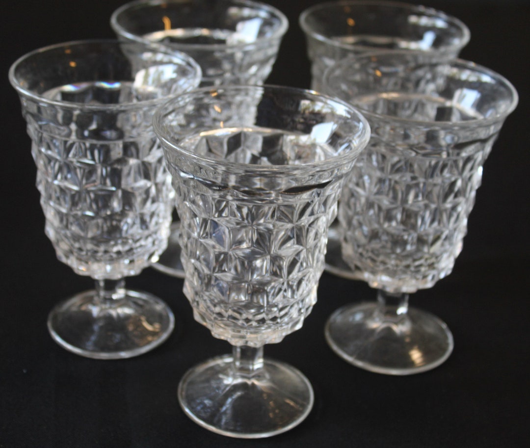 Fostoria American Set of Five Low Water Goblets - Etsy