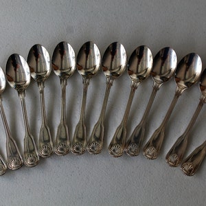 The Main Course Shell Coquille Kings Set of 12 Place Oval Soup Spoons ...