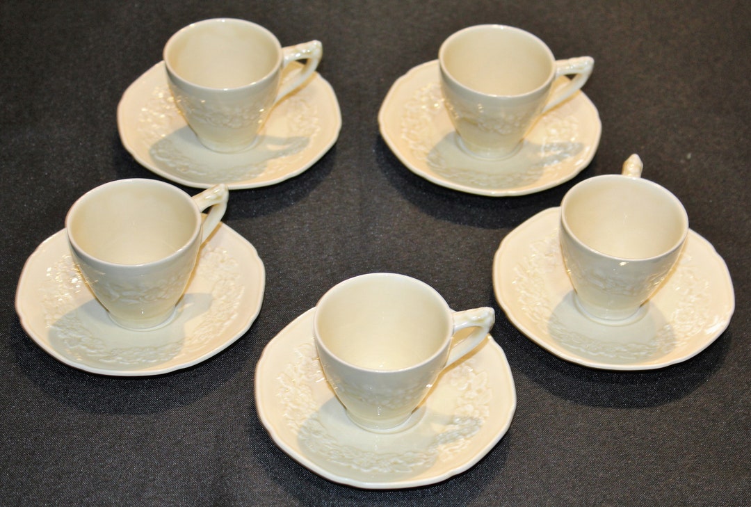Crown Ducal England Set of Five Demitasse Cups & Saucers - Etsy