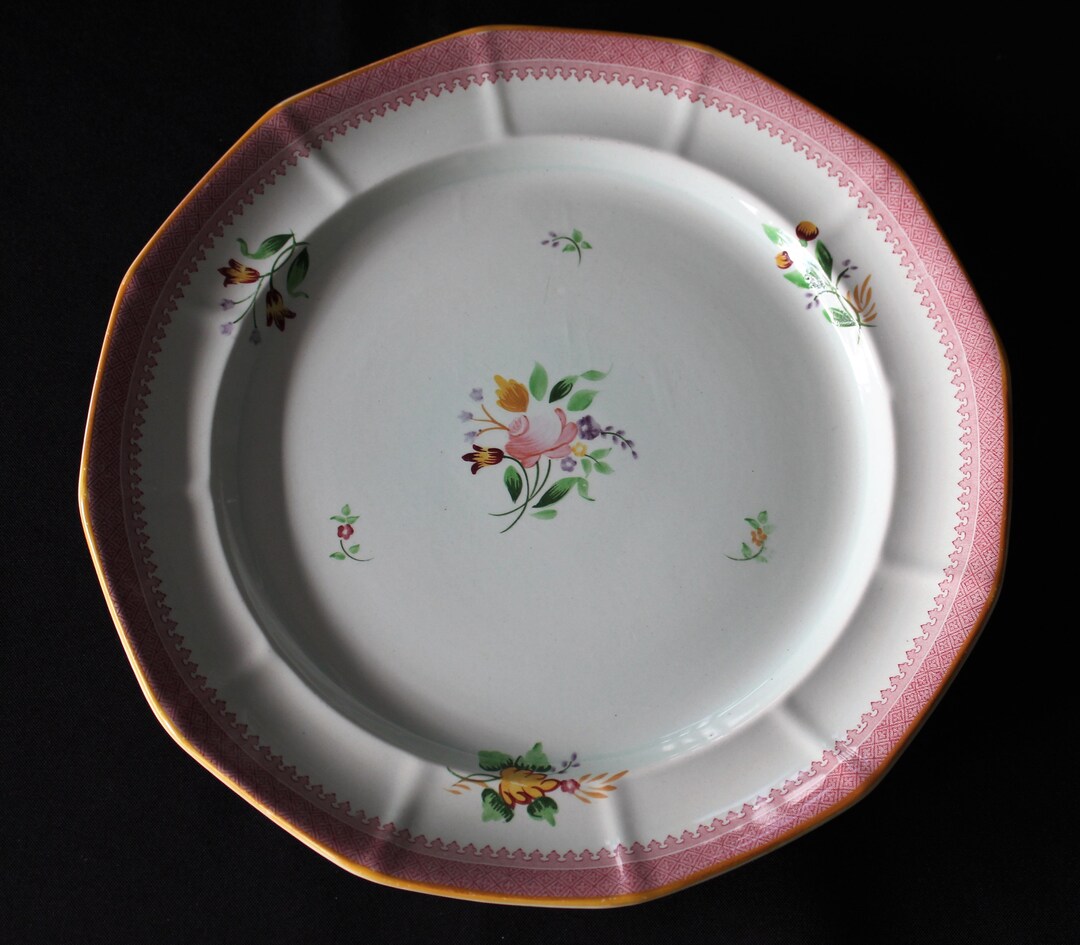 Adams Calyx Ware Lowestoft 12 Inch Round Platter - Etsy