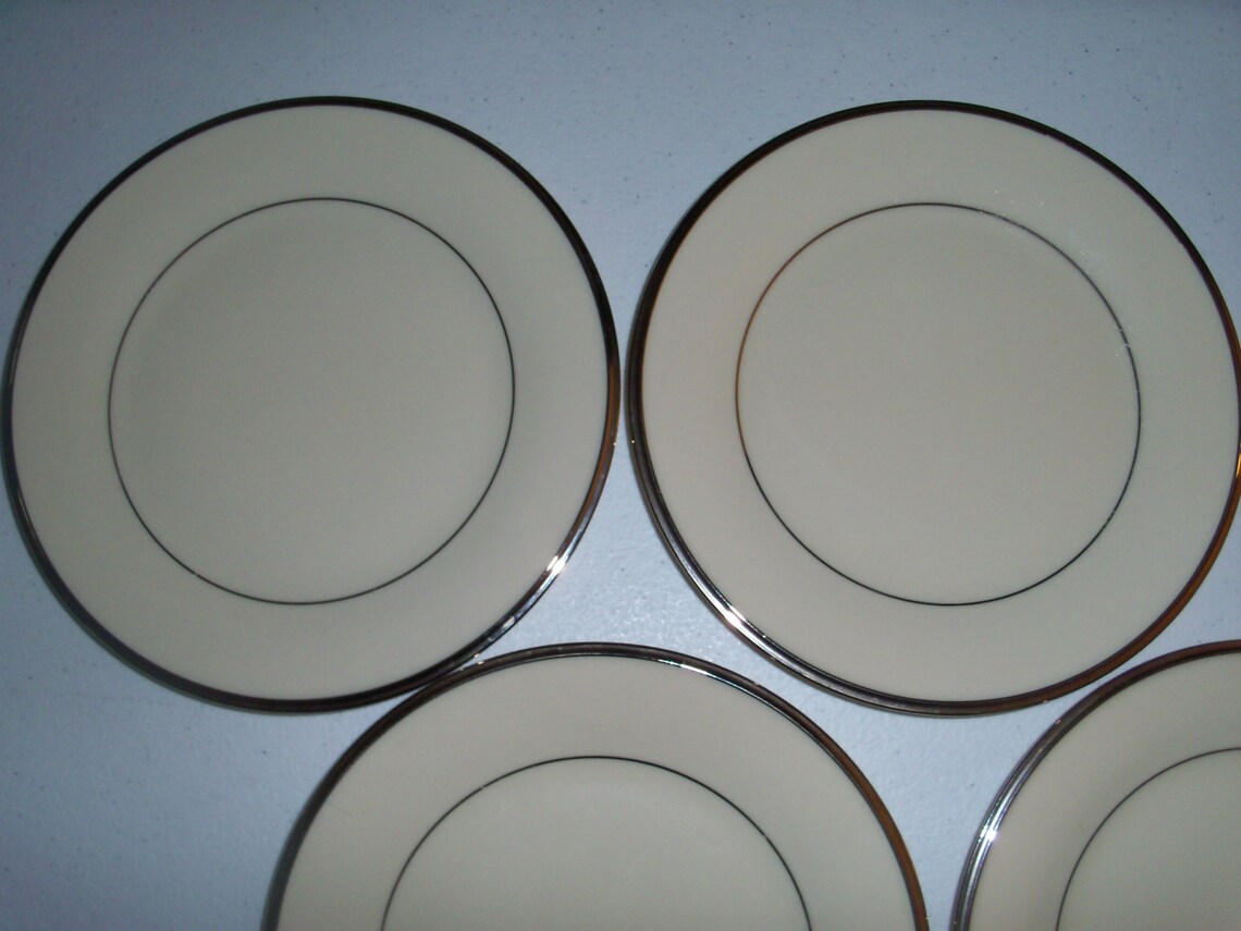 Lenox Solitaire Dimension Collection Set of Four Salad Plates | Etsy