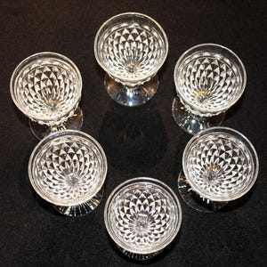 Duncan & Miller Diamond Set of Six Cordial Glasses - Etsy