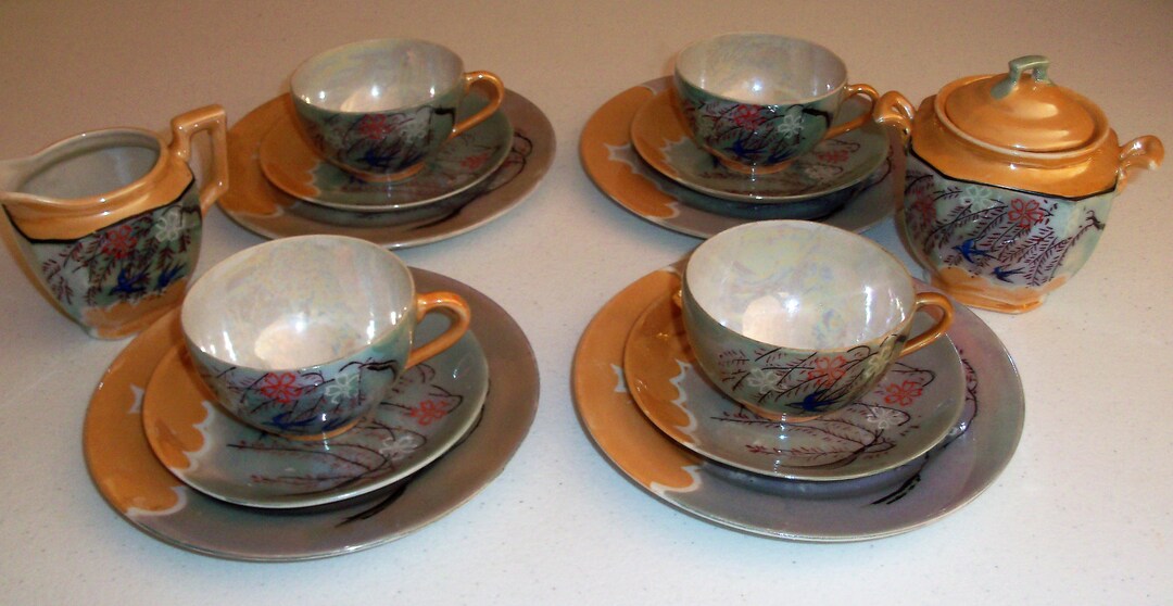 Vintage Japan Lustreware Fifteen Piece Lusterware Set - Etsy