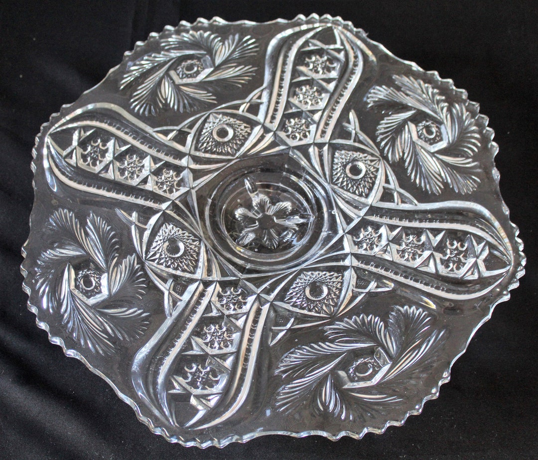 Smith Glass Galaxy Large Torte Plate Platter - Etsy