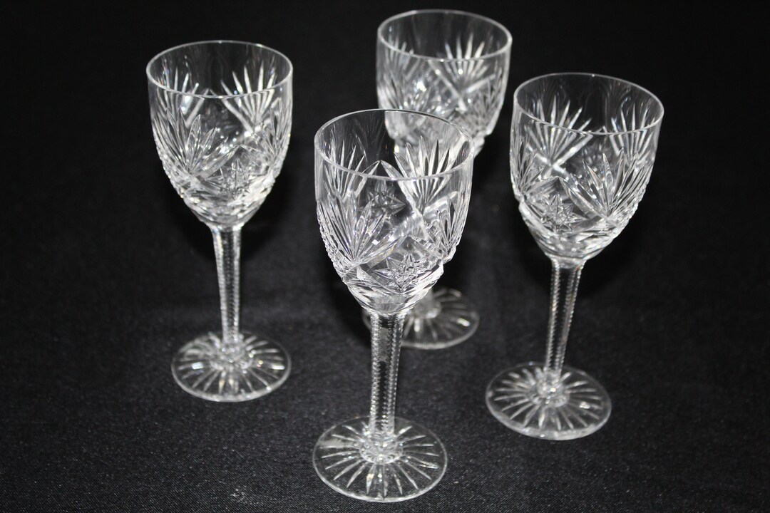 Elegant Crystal High End Set of Four Stemware Glasses - Etsy