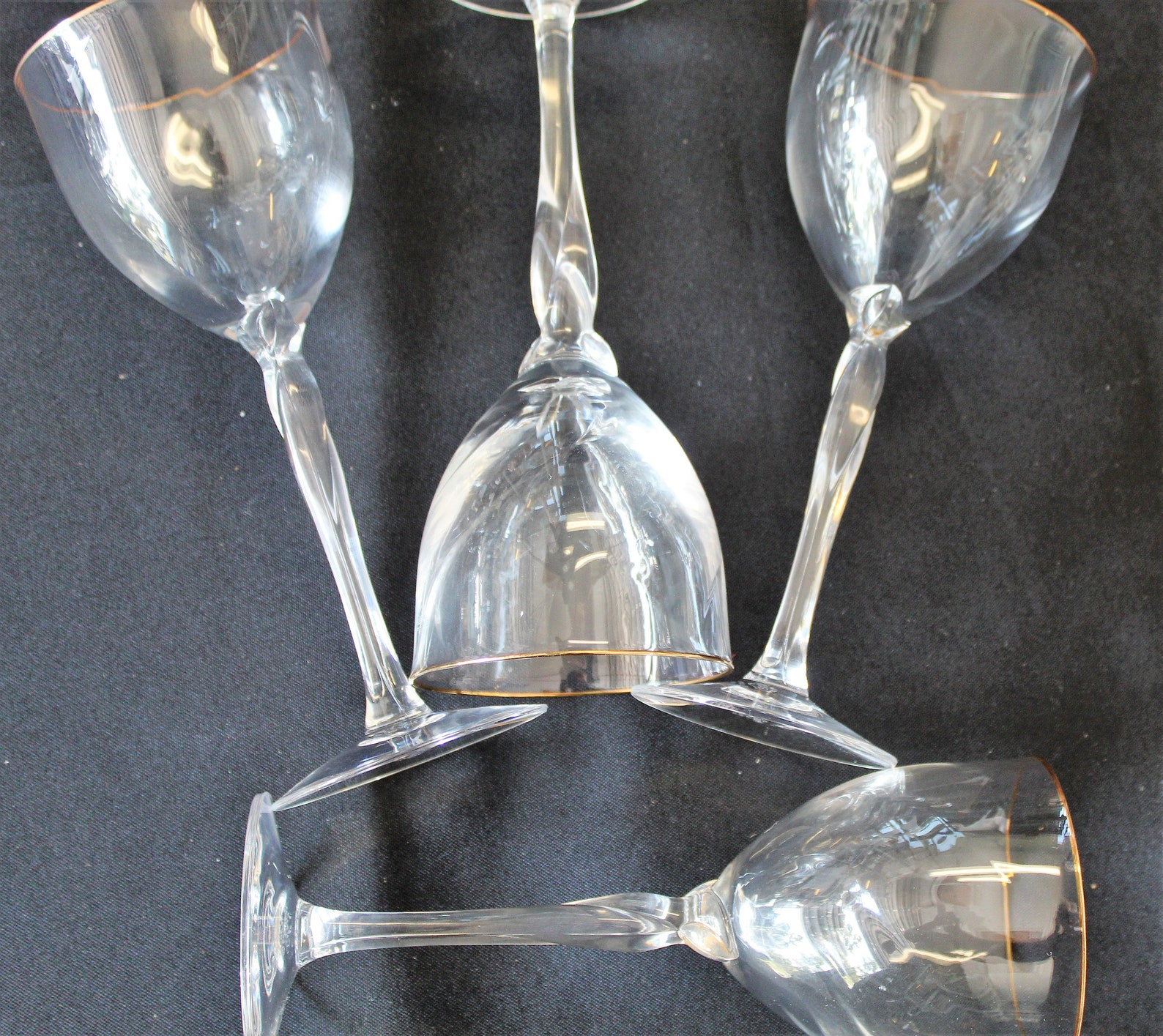 Lenox Rhythm Gold Set of Four Water Goblets - Etsy