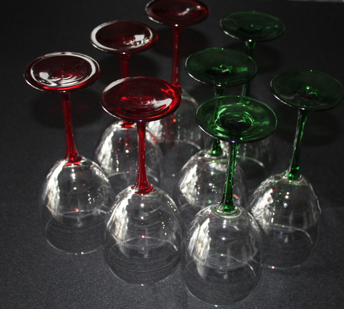 Luminarc France Set of Eight Goblets - Etsy