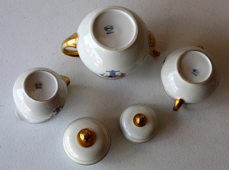 Thomas Bavaria Germany Floral Basket Tea Pot Creamer Sugar - Etsy