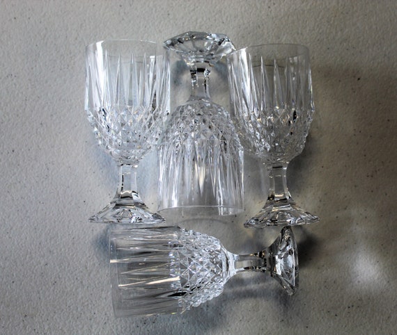 Drink & Barware 4 Stratton Fostoria sherbets/wine lead crystal stemware ...