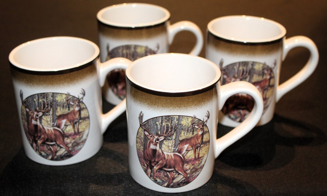 Great Ideas Buck Wear Deer Set of Four Mugs - Etsy