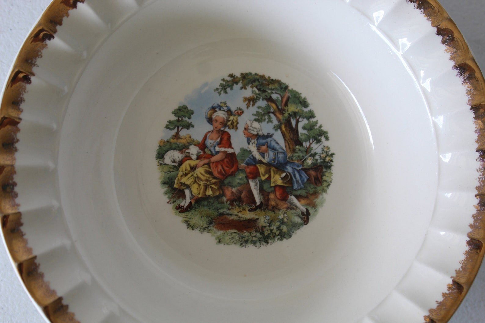 Prim Rose China Loving Couple Round Serving Bowl - Etsy