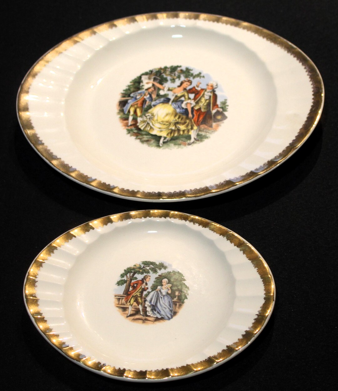 Prim Rose China Loving Couple Set of 2 Platters - Etsy