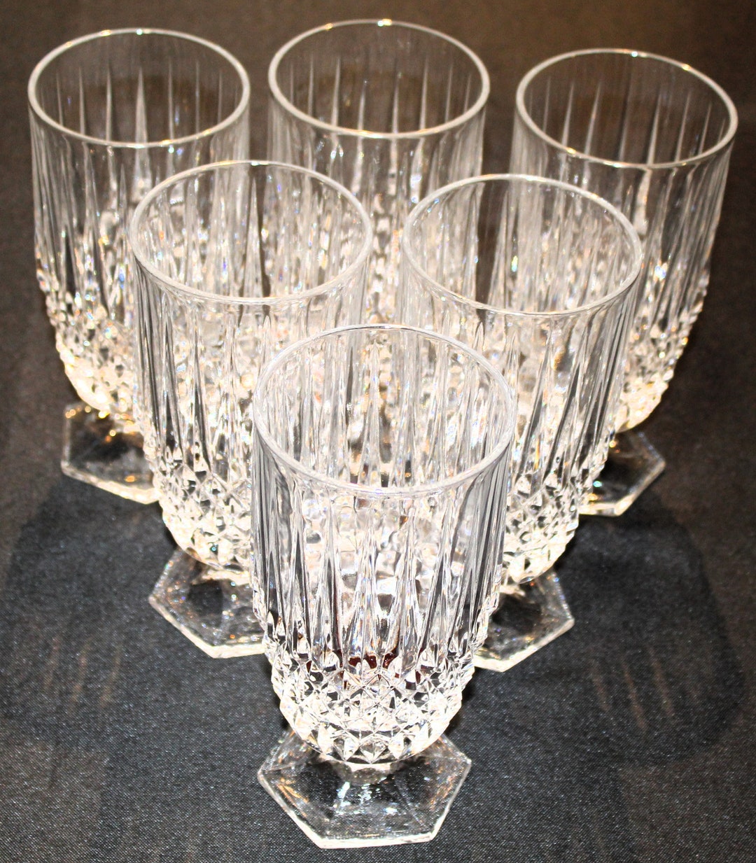 Fostoria Stratton Set of Six Iced Tea Glasses - Etsy